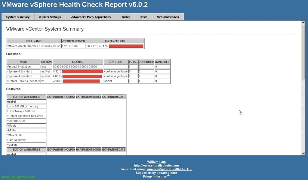 VMware vSphere Health Check Report | Blog Bujarra.com