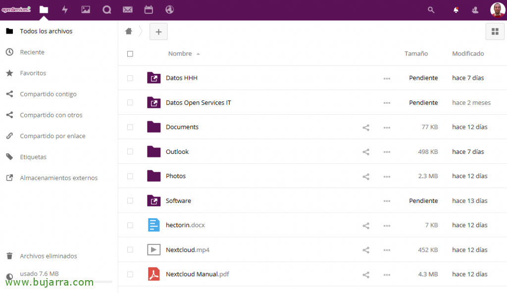 Habilitando acceso a datos externos en Nextcloud | Blog Bujarra.com