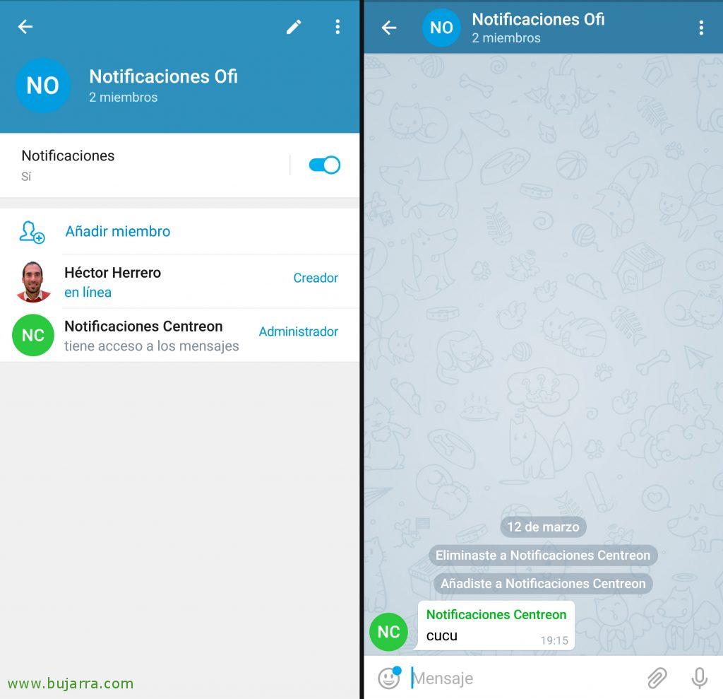 Habilitando notificaciones de Telegram en Centreon | Blog Bujarra.com