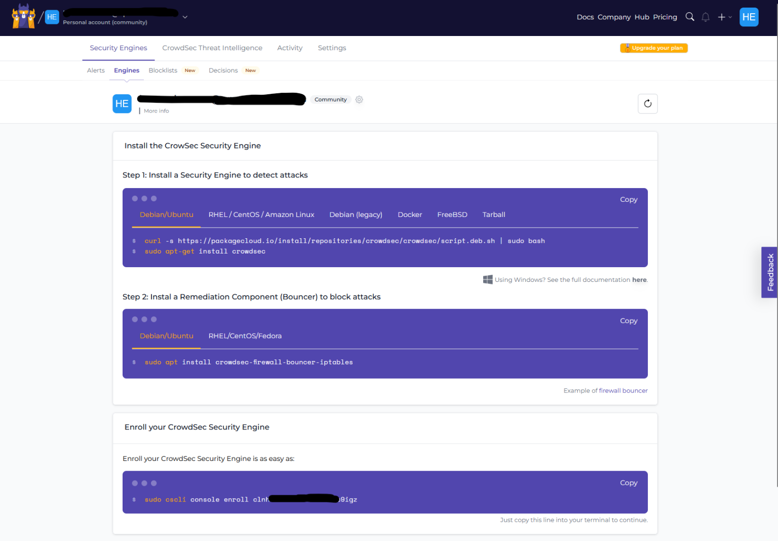 CrowdSec Console | Blog Bujarra.com