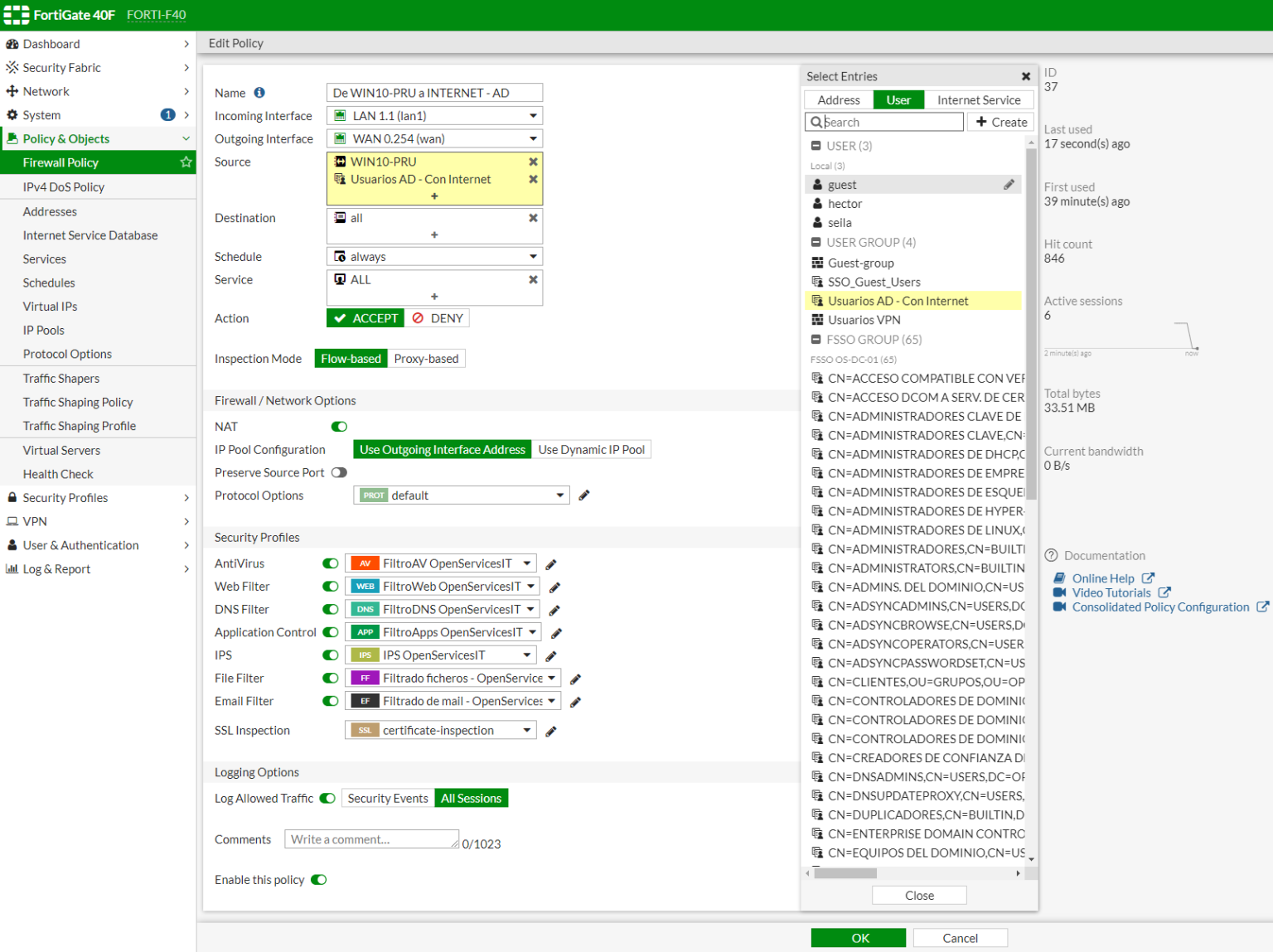 Implementando FSSO para integrar Fortigate con el Directorio Activo ...
